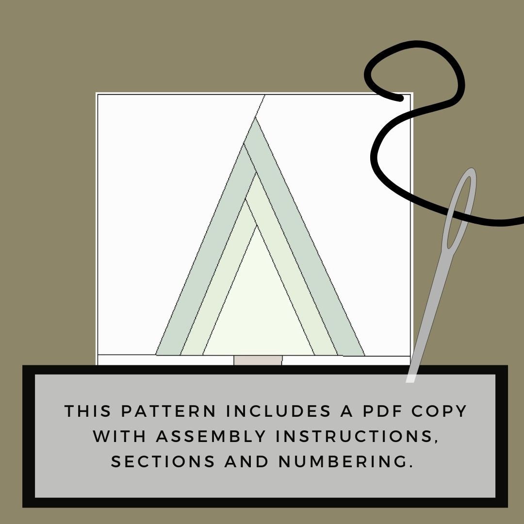 Linear Tree FPP Pattern FPP Pattern Paper Piecing FPP | Etsy
