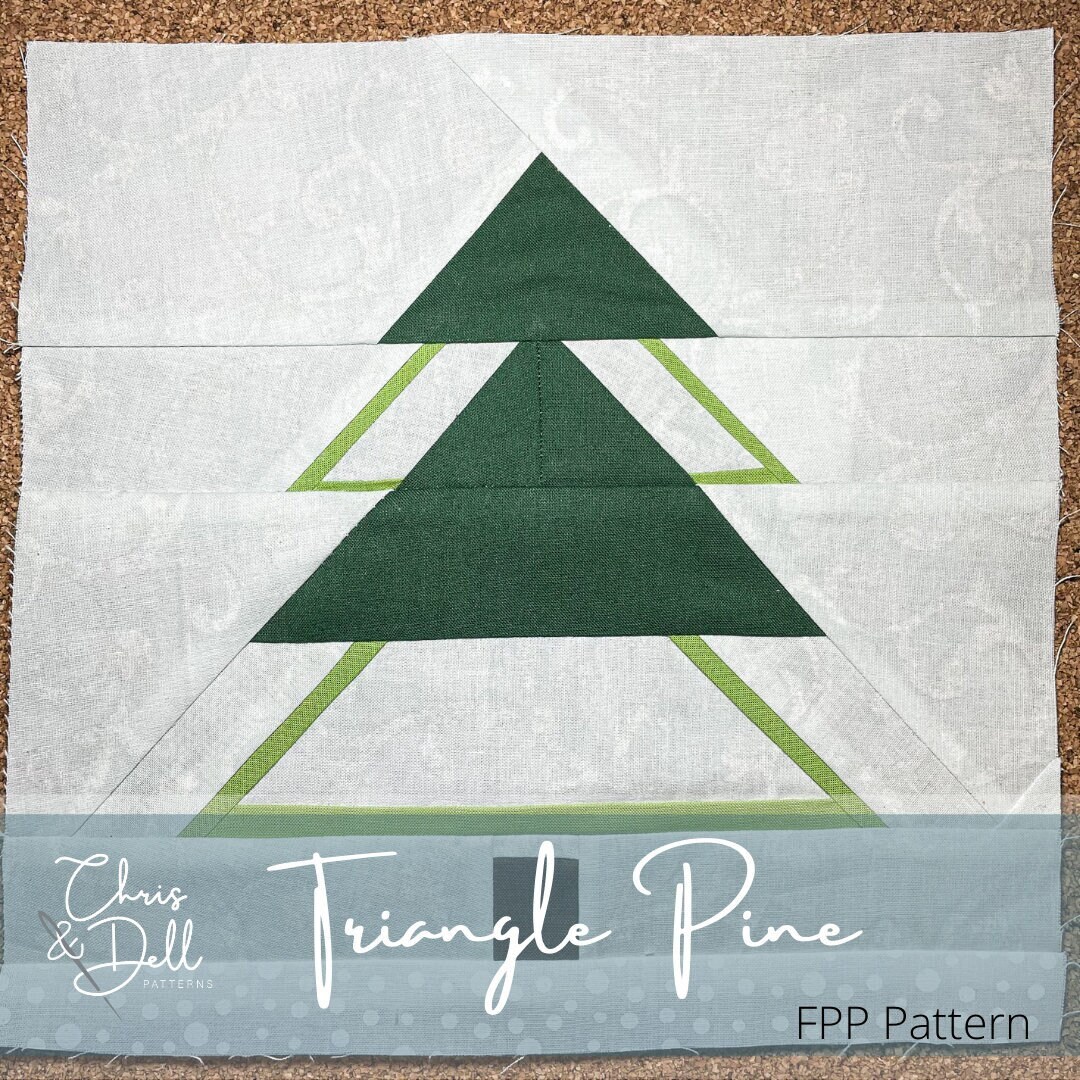 Triangle Pine Tree FPP Pattern: Christmas Quilt Block (PDF) - Etsy