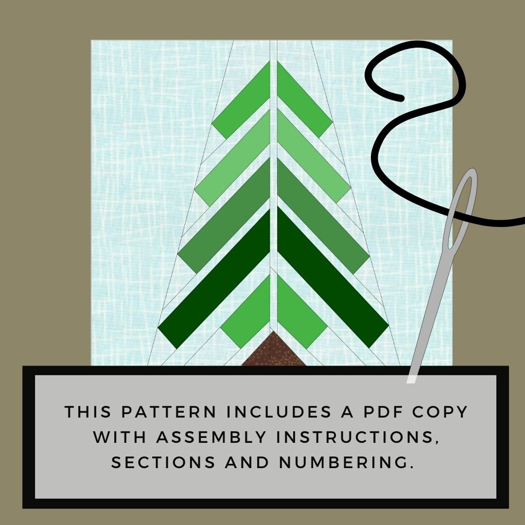 Stacked Evergreen FPP Pattern FPP Pattern Paper Piecing - Etsy