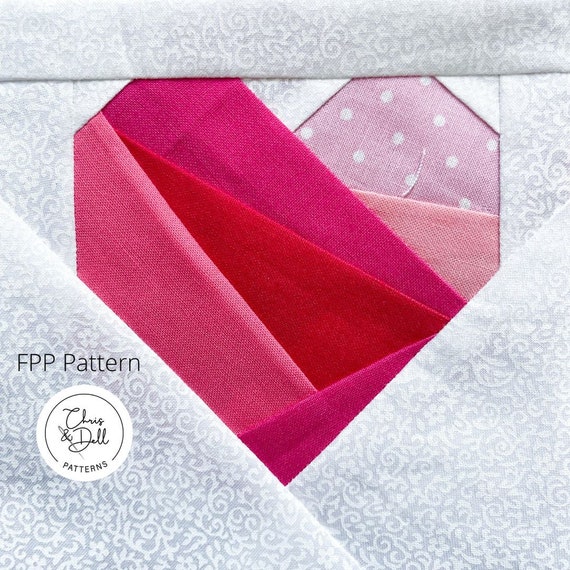 Scrappy Heart Fpp Pattern FPP Pattern Paper Piecing FPP - Etsy