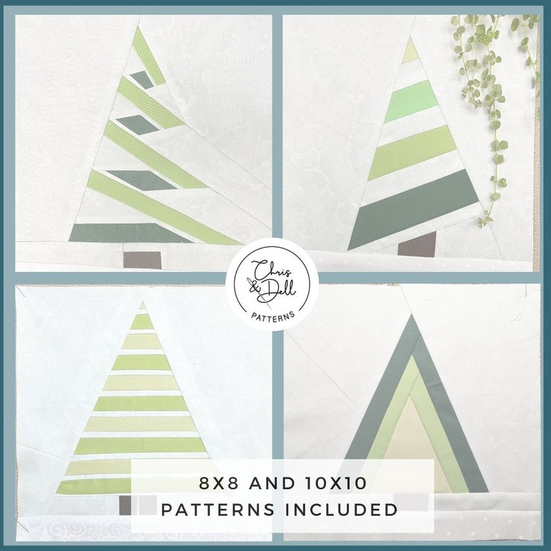 12 Tree Bundle 8x8 and 10x10 FPP Pattern FPP Pattern FPP - Etsy