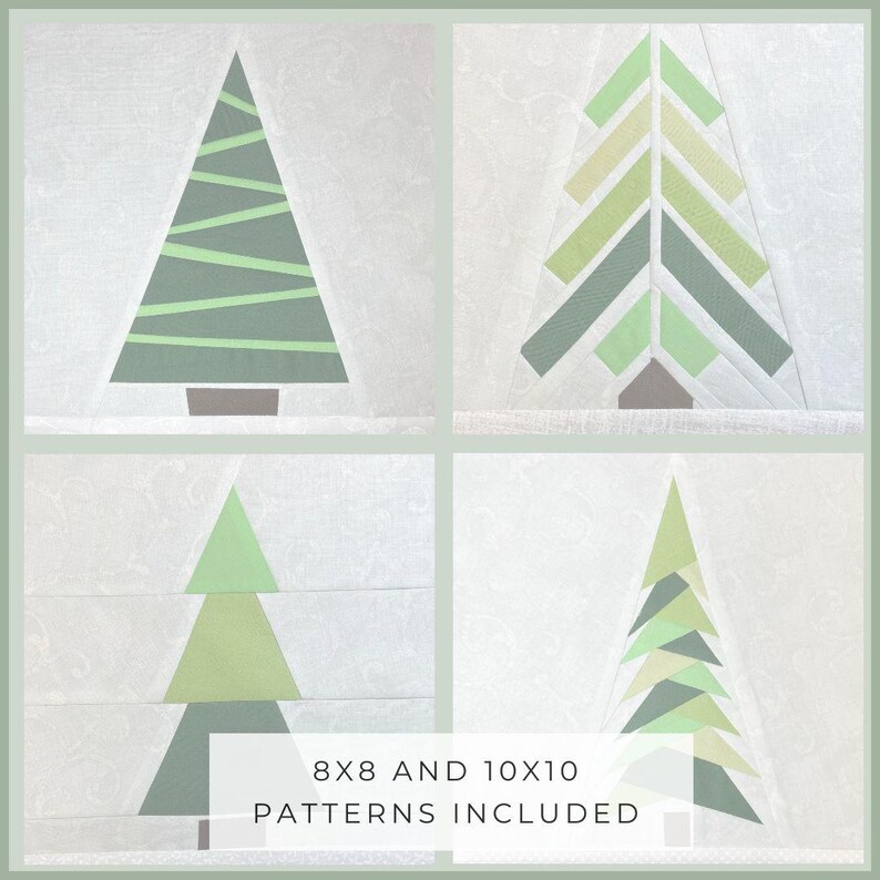 Christmas Tree FPP Pattern Bundle | 12 Quilt Blocks (PDF Pattern) - Etsy