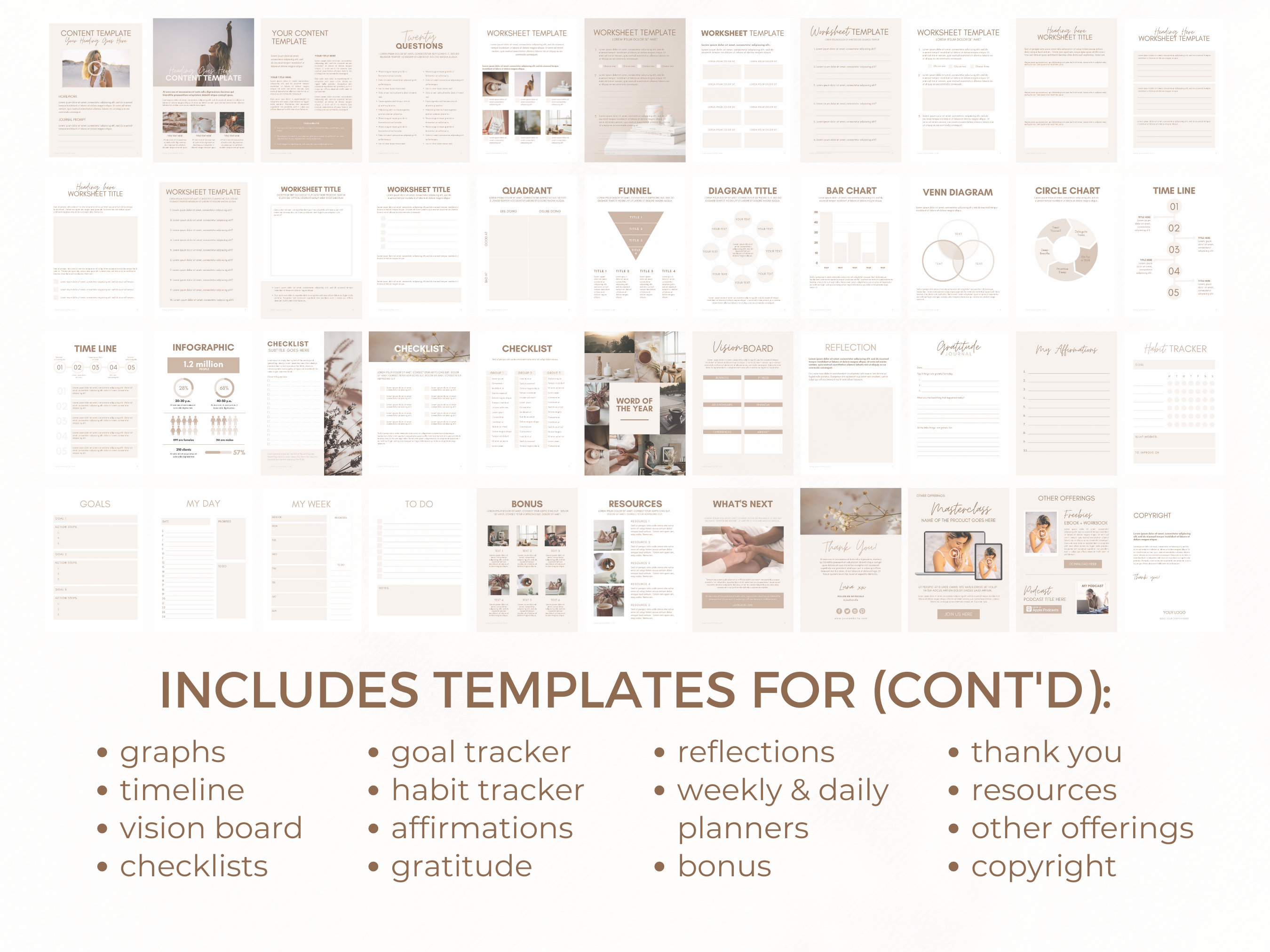 Beige Canva Template for Course Creator Metaphysical Life Coach ...