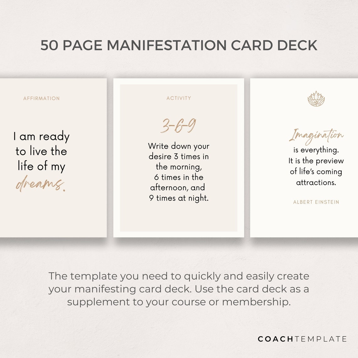 Editable Manifesting Card Deck Canva Template Manifestation - Etsy ...