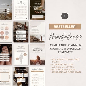 Ultimate Mindfulness Canva Template Bundle Coaching Template for Life ...