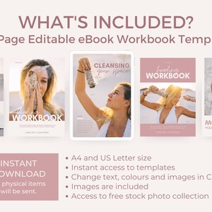 Pink Ebook Template Canva for Content Creator Life Coach Wellness ...