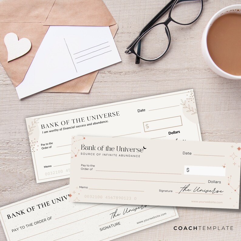 Editable Money Manifesting Cheque, Financial Abundance Manifestation ...