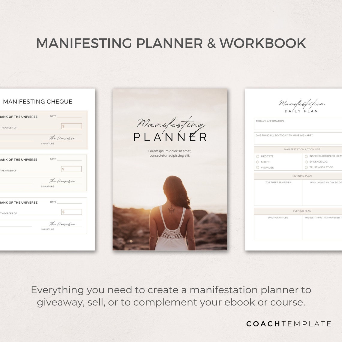 Editable Manifesting Ebook Planner Workbook Journal Canva - Etsy