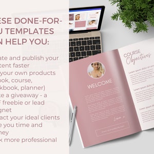 Pink Ebook Template Canva for Content Creator Life Coach Wellness ...