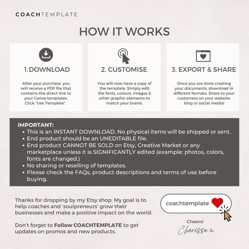 Business Success Card Deck Canva Template | Coaching Template | for ...