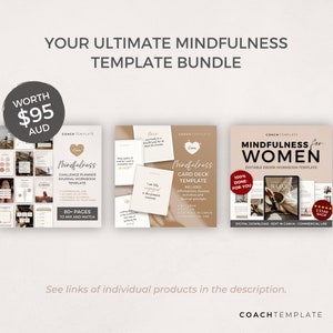 Ultimate Mindfulness Canva Template Bundle Coaching Template for Life Wellness Coach, Mindset ...