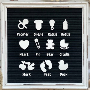 Baby Letter Board Icons| Letter Board Accessories| Baby Announcement ...