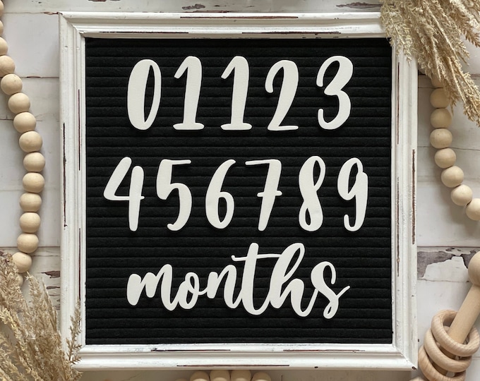 Baby Milestone Letter Board Icons Monthly Milestones Baby Letter Board ...