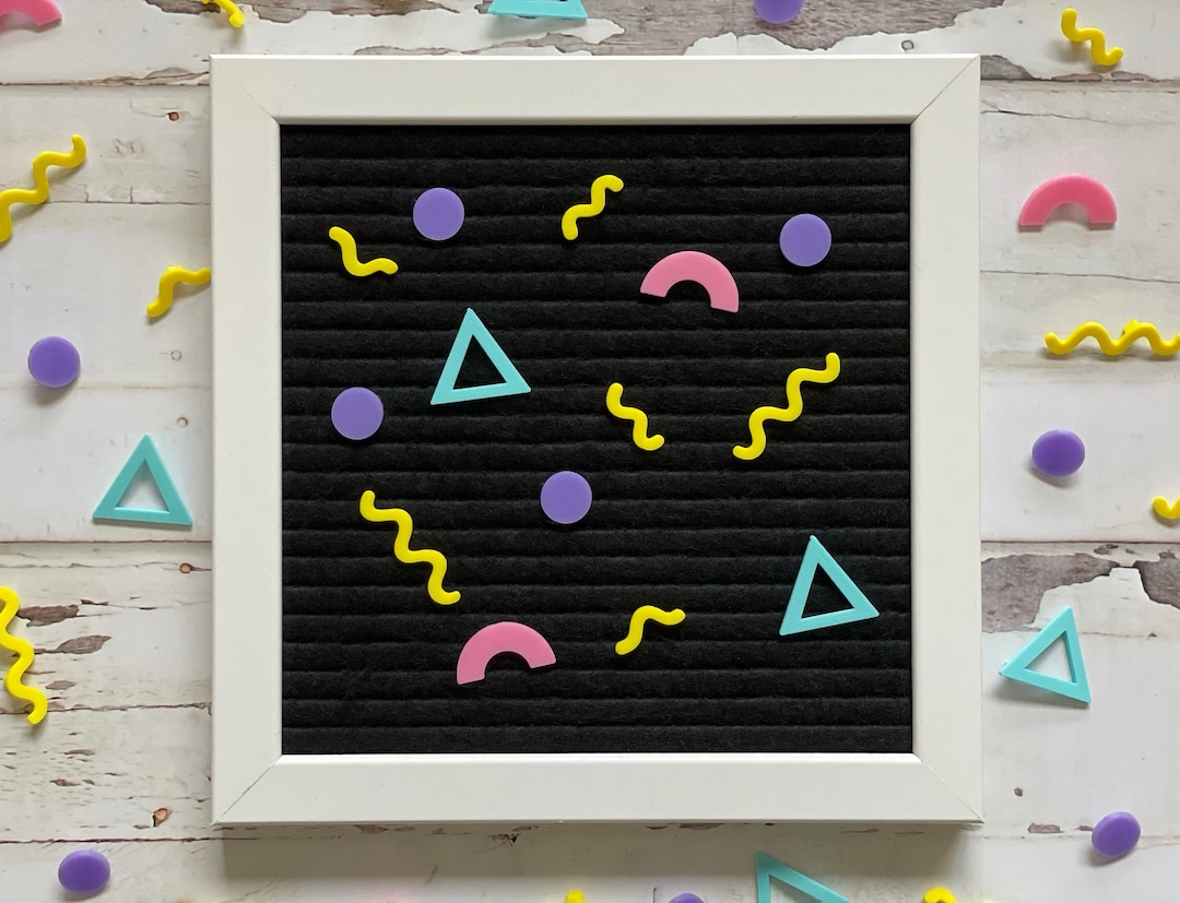 Retro Letter Board Accessories| 90s 80s| Print| Design| Confetti| Felt ...