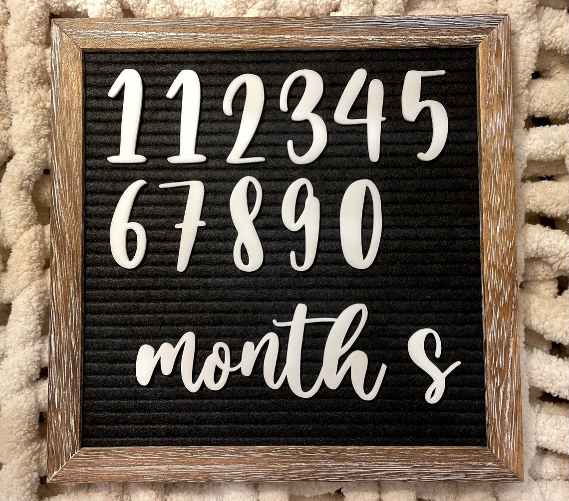 Baby Milestone Letter Board Icons Monthly Milestones Baby - Etsy