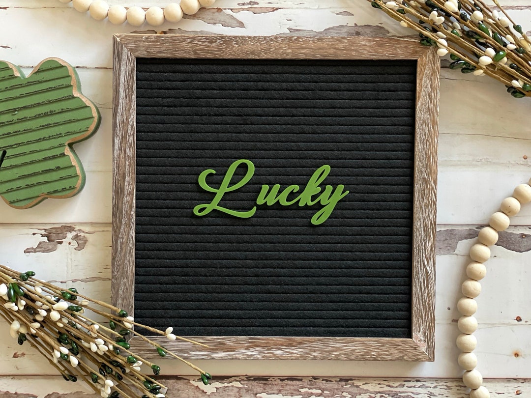 Cursive Lucky for Letter Board| St. Patrick's Day Letter Board ...