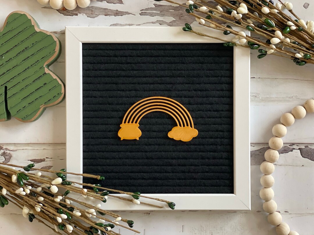 Pot of Gold| St. Patrick's Day Rainbow| Letter Board Accessories| Felt ...