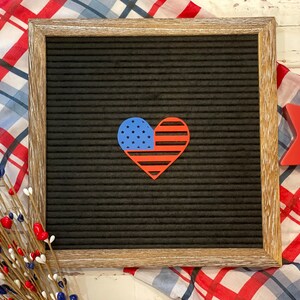Patriotic Heart| Flag Heart| Fourth of July Letter Board| Fourth of ...