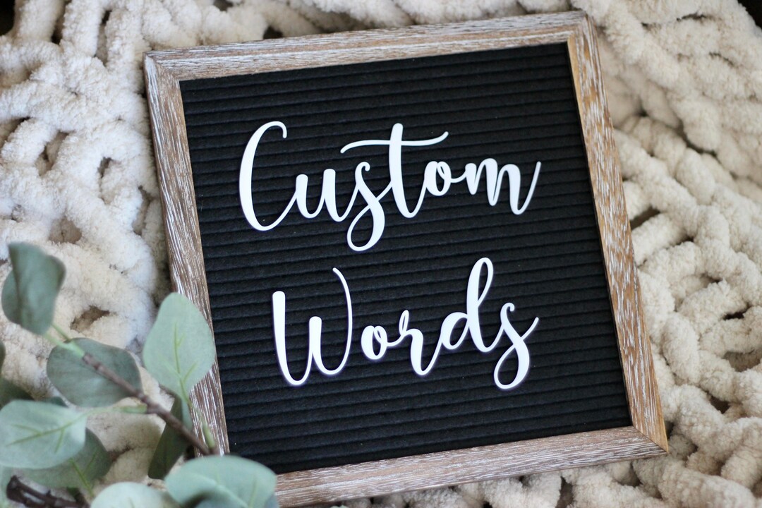 Custom Letter Board Words | Personalized Name | Cursive Words | Custom ...