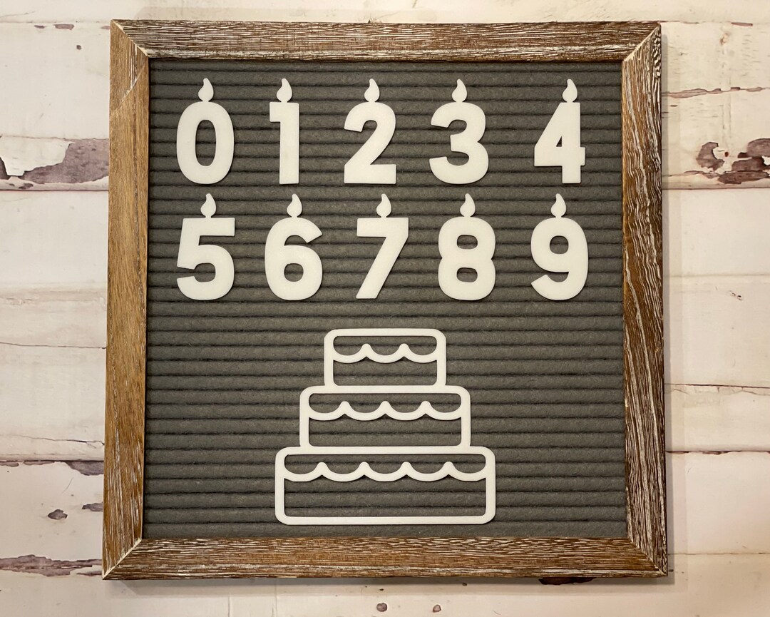 Custom Birthday Cake Letter Board Icons| Birthday Milestone Markers ...
