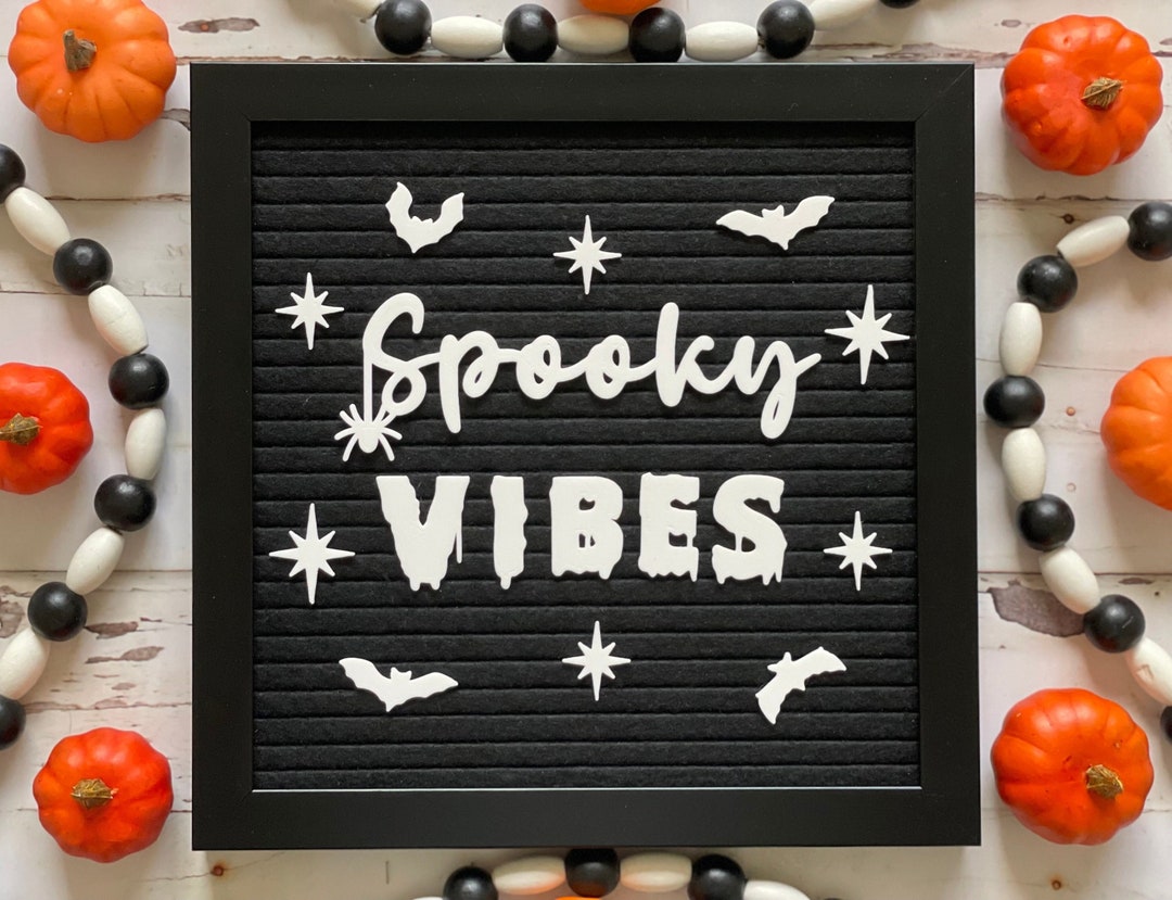 Spooky Vibes Letter Board Accessories| Spooky Season| Halloween Letter ...
