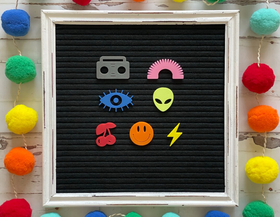 90s Letter Board Accessories| Retro Letter Board| Felt Board| 80s 90s ...