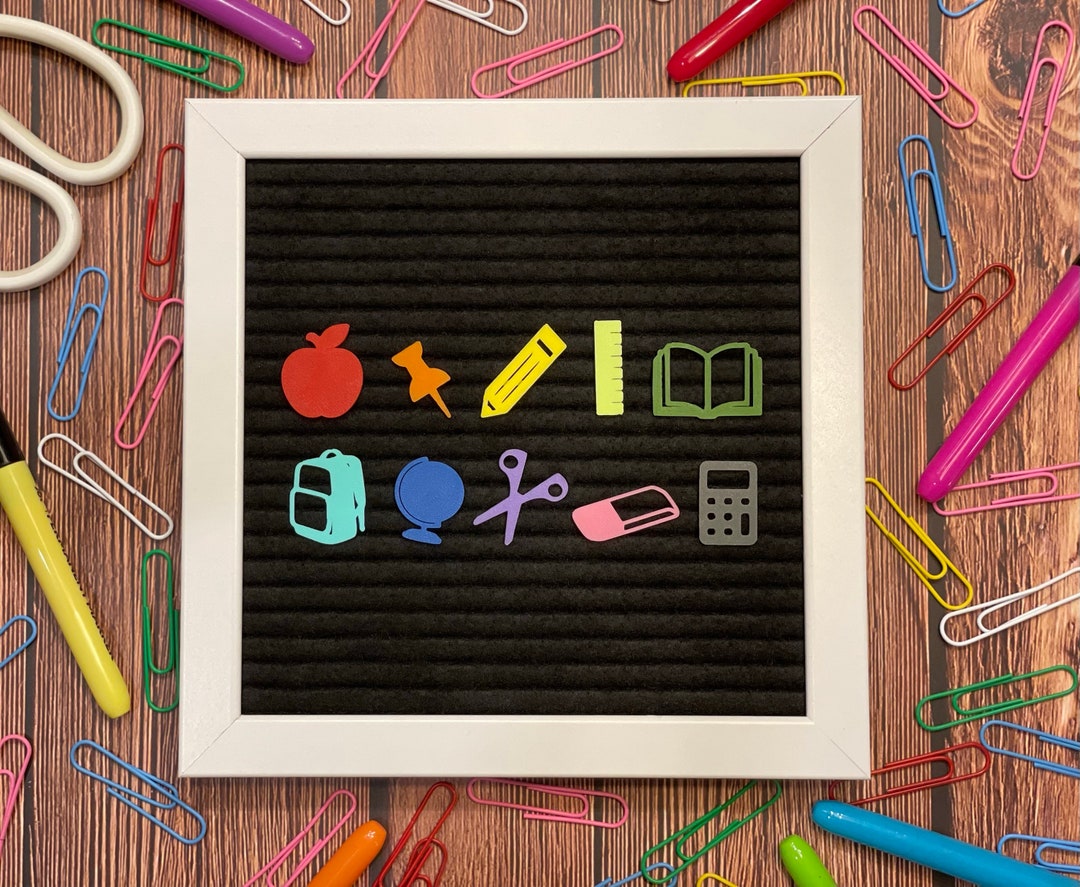 School Letter Board Icons | Back to School | First Day of School Sign ...