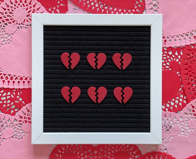 Broken Hearts for Letter Board| Letter Board Accessories| Valentine's ...