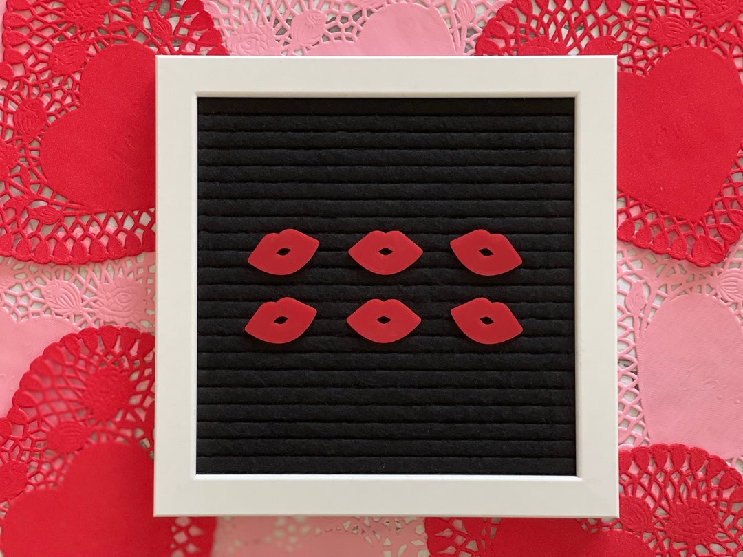 Kiss Letter Board Icons| Letter Board Kisses| Lips| Valentine's Day ...