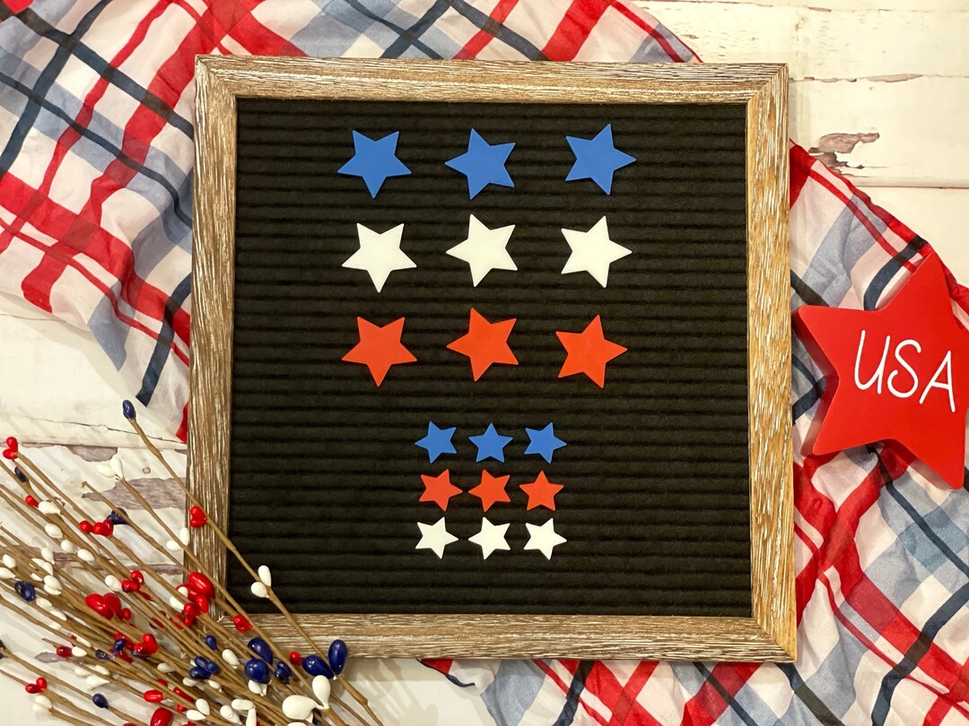 Red, White and Blue Stars for Letter Board| Fourth of July ...