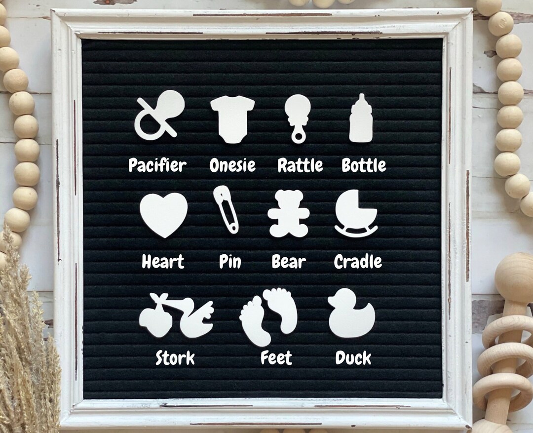 Baby Letter Board Icons| Letter Board Accessories| Baby Announcement ...