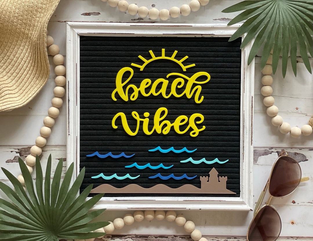 Beach Letter Board| Beach Vibes| Sun, Waves, Sand and Sand Castle ...