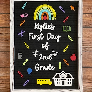 Custom First Day of School Letter Board| Last Day of School| Letter ...