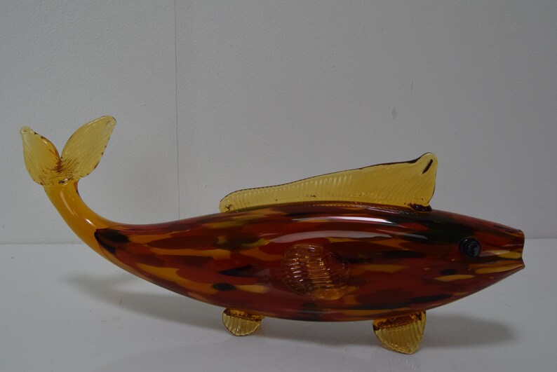 Vintage Glass Fish, Glasswork Novy Bor, 1970's. - Etsy