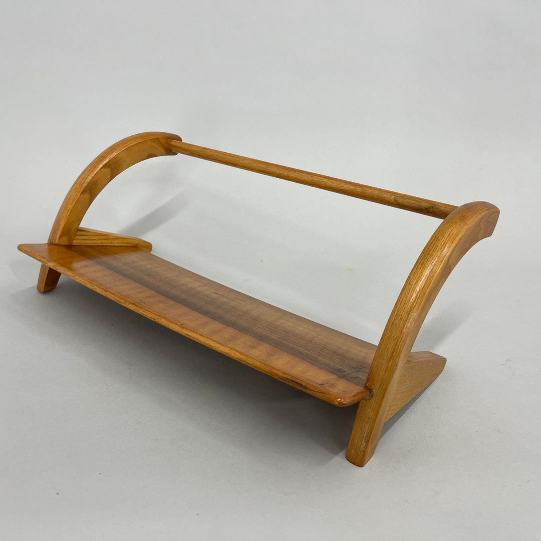 1970's Unique Book Stand Shelf by ULUV, Czechoslovakia / Wooden ...