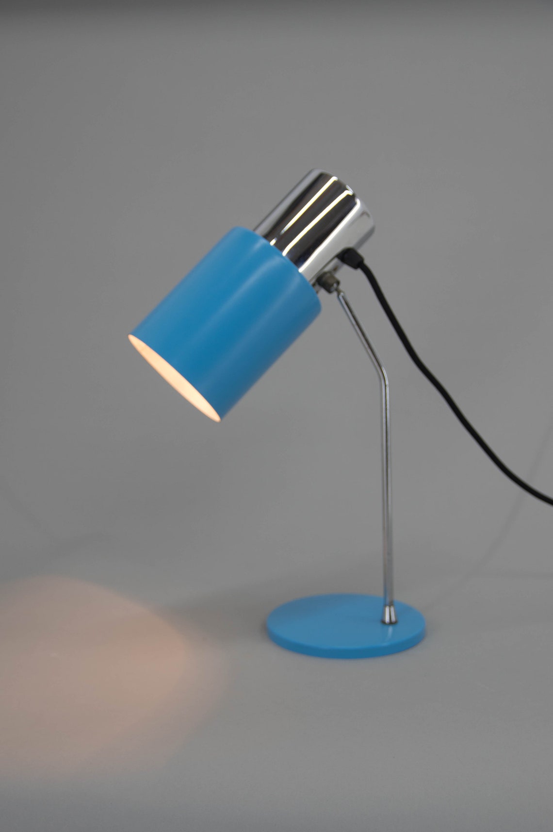 Mid-century Blue Table Lamp by Napako, 1970's / Vintage Table Lamp ...