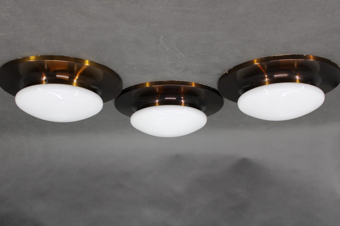 1980s Set of Three Ceiling Lights in Art Deco Style - Etsy
