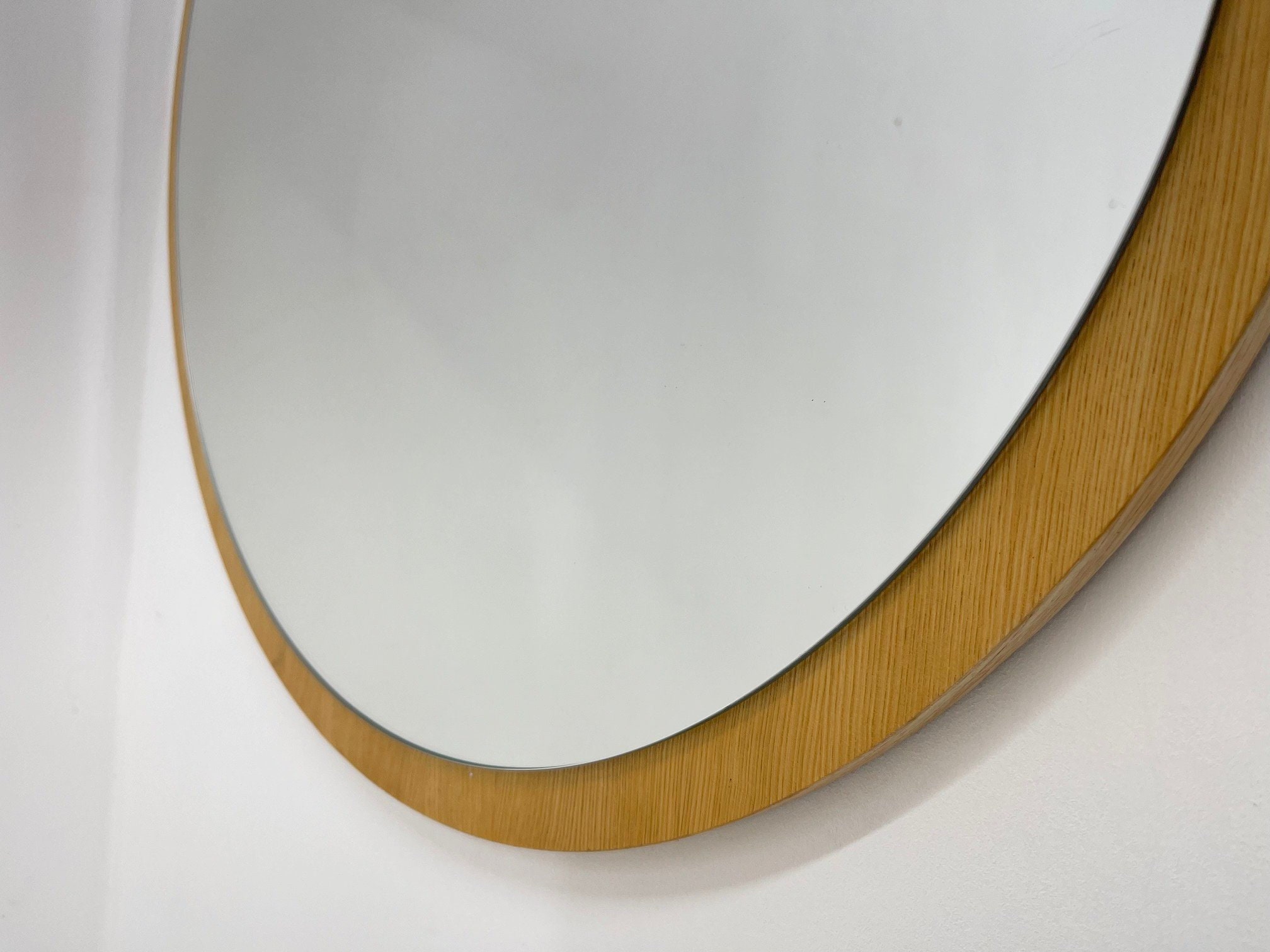 1970's Midcentury Round Wall Mirror, Czechoslovakia / Vintage Mirror ...