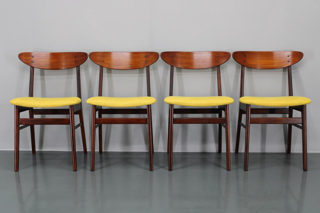 1960s Set of Four Retored Dining Chairs by Farstrup, Denmark / Mid ...