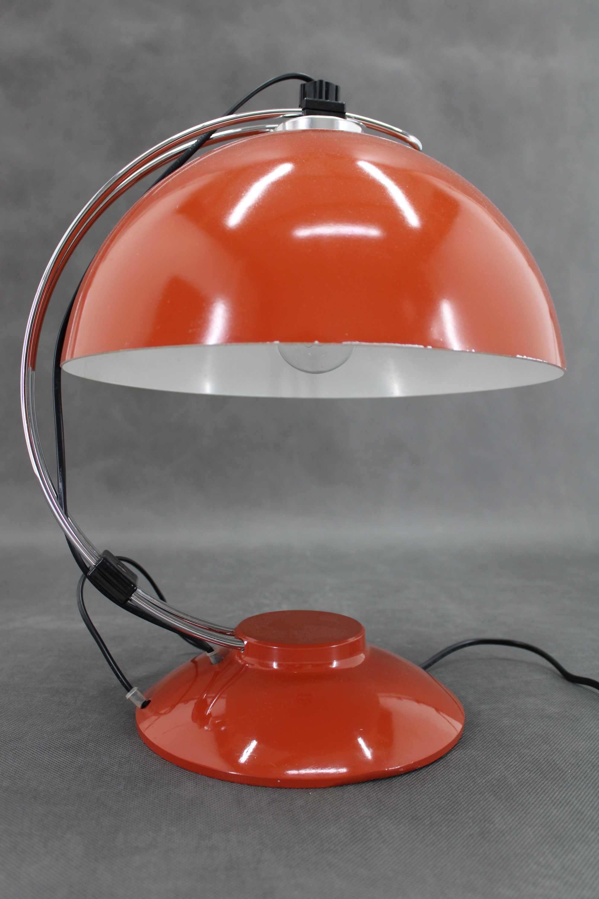 1970s Red Table Lamp ,czechoslovakiaa / Vintage Table Lamp / Czech ...