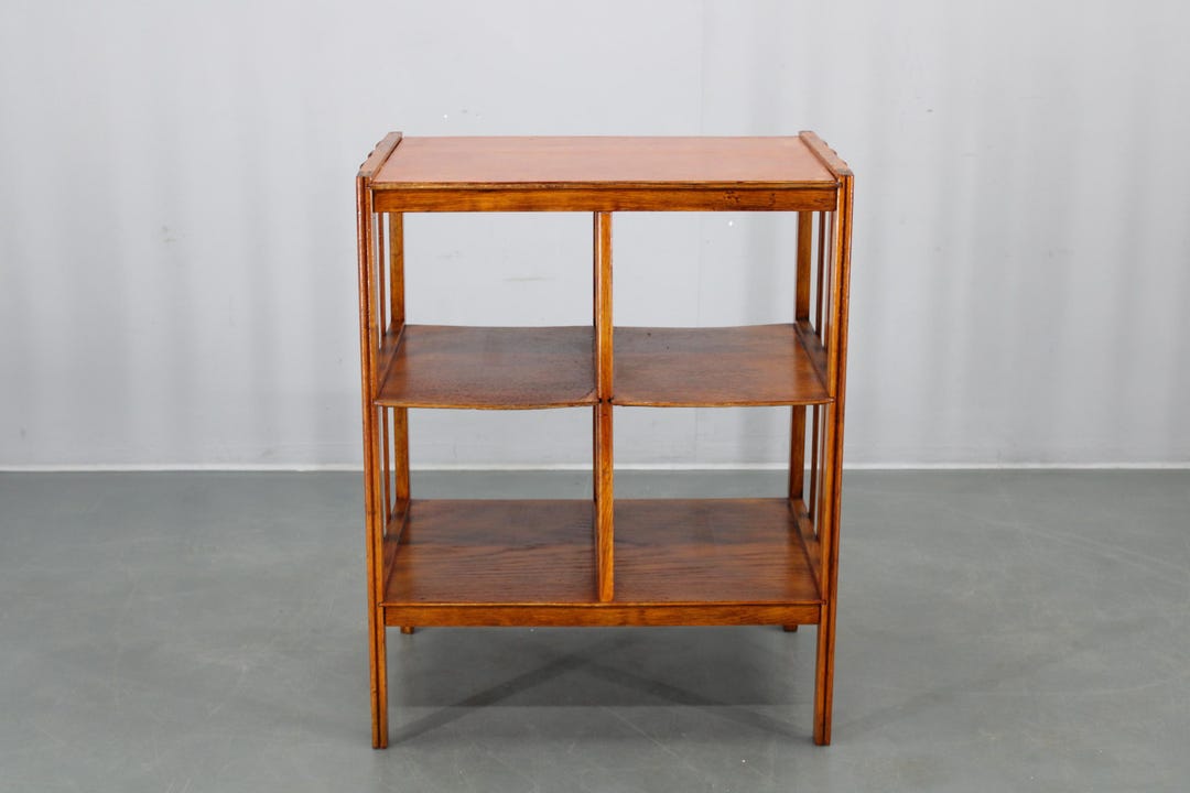 Restored 1930s German Oak Shelf Storage Cabinet, Vintage Art Deco ...