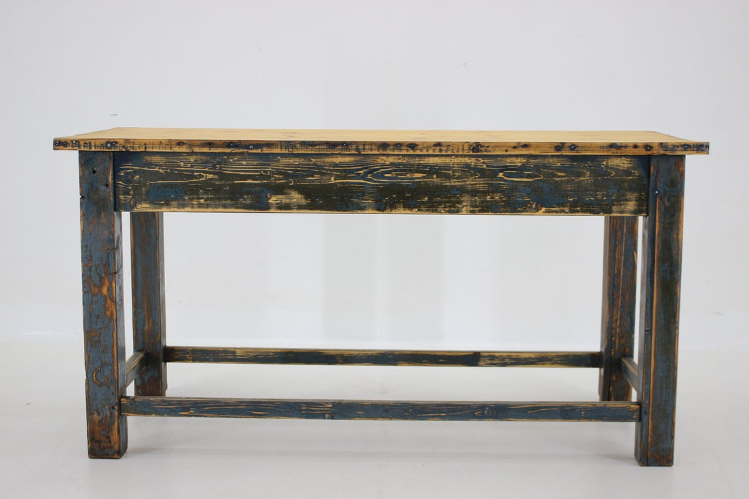 1950s Patinated Pine Tree Wooden Table, Czechoslovakia - Etsy