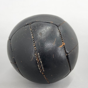 Vintage Black Leather Medicine Ball, 1930's - Etsy