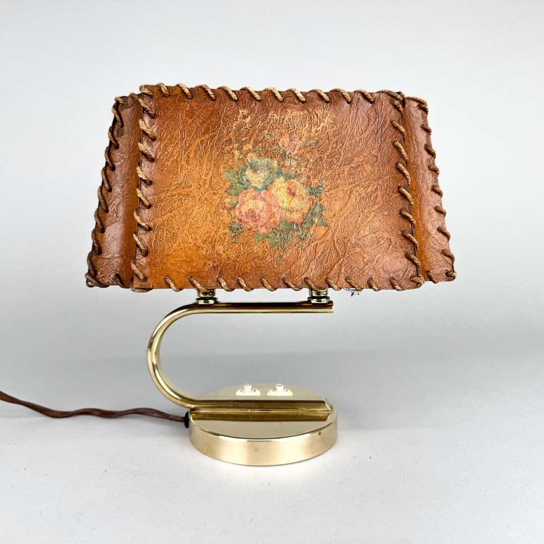 1930s Brass & Parchment Table Lamp / Art Deco Table Lamp - Etsy