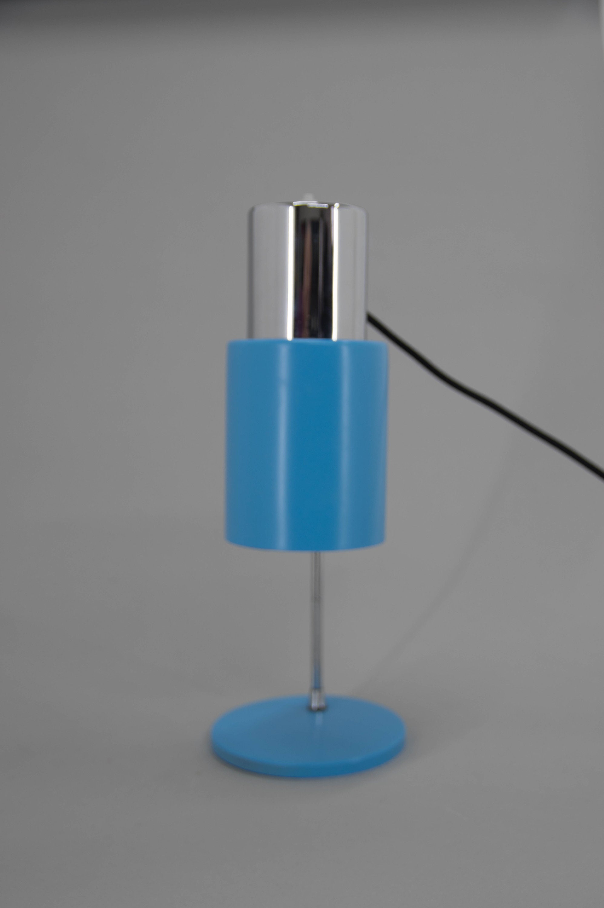 Mid-century Blue Table Lamp by Napako, 1970's / Vintage Table Lamp ...