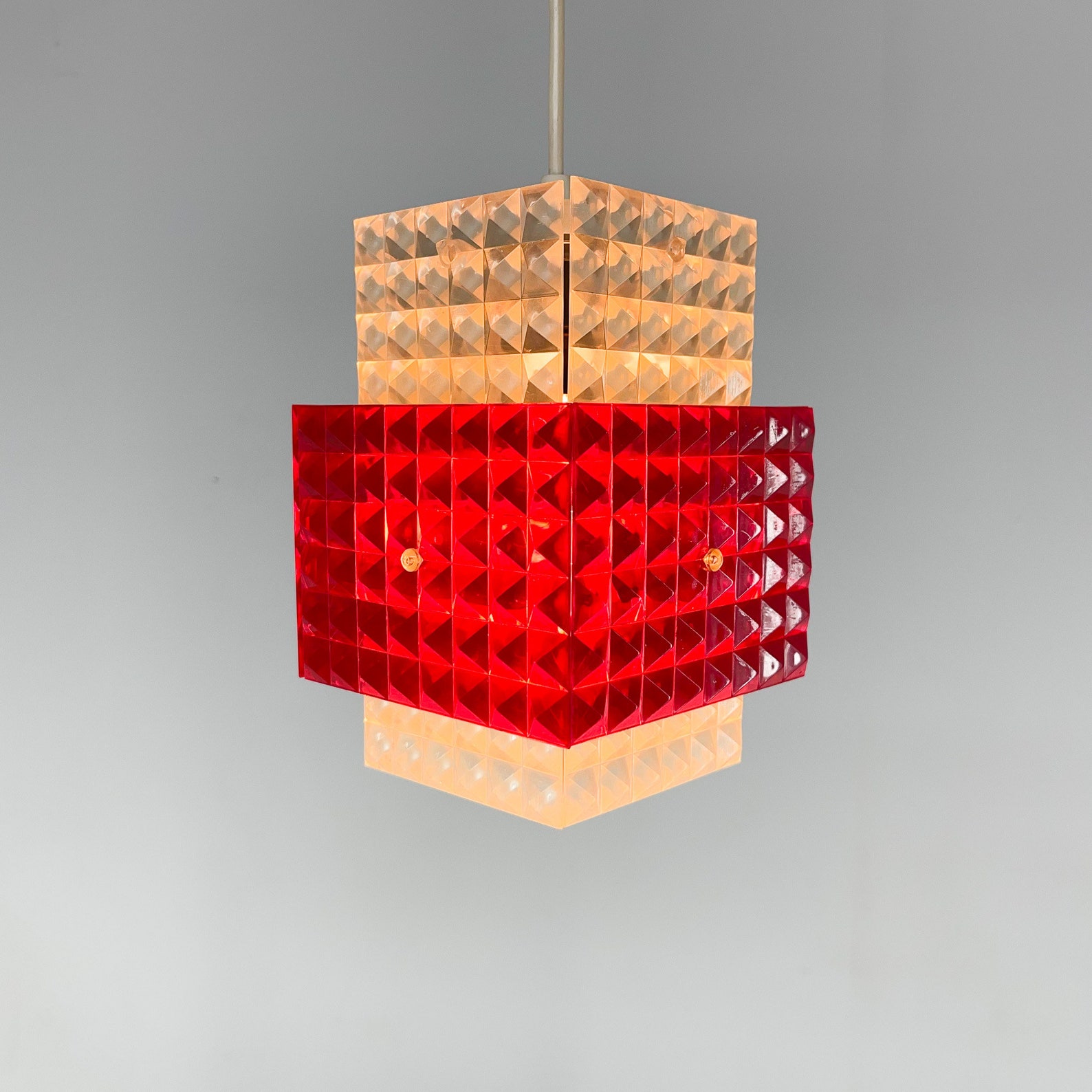 1970's Plastic Pendant Light, Germany / Small Pendant Light / Vintage ...