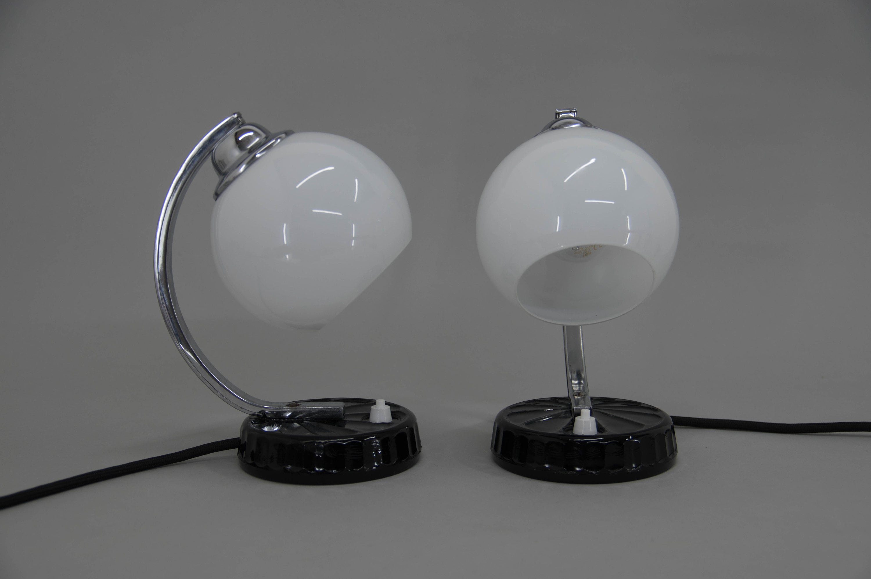 Set of Two Art Deco Table Lamps, 1930's / Pair of Vintage Table Lamps ...