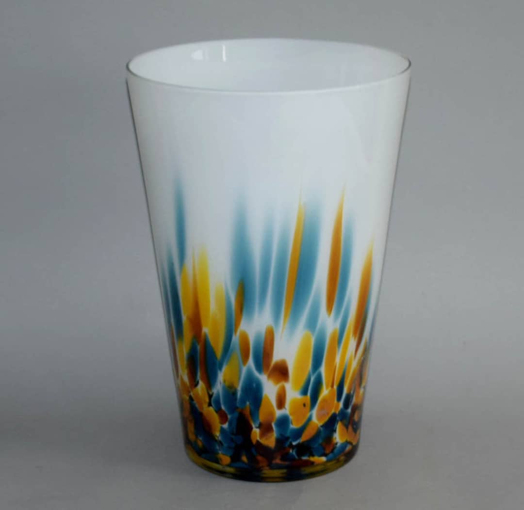 1980s Jozefina Krosno Art Glass Vase, Poland / Vintaeg Vase / Mid ...