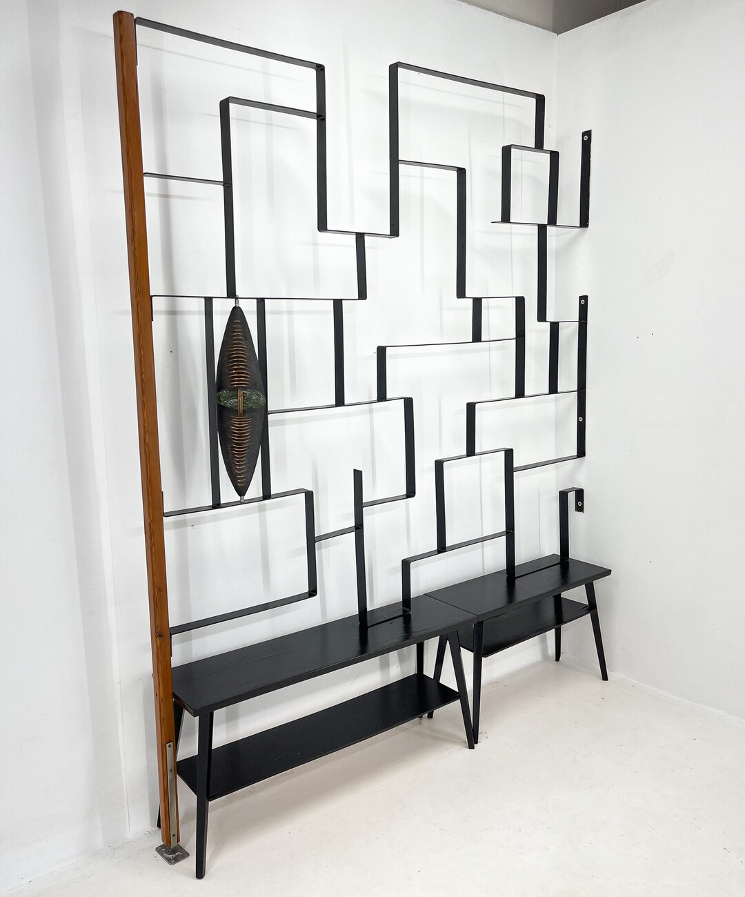 Vintage Jelínek Metal Art Wall Unit, Sculpture Room Divider With ...