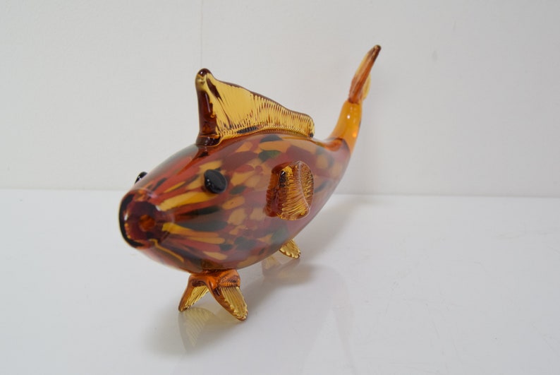 Vintage Glass Fish, Glasswork Novy Bor, 1970's. - Etsy